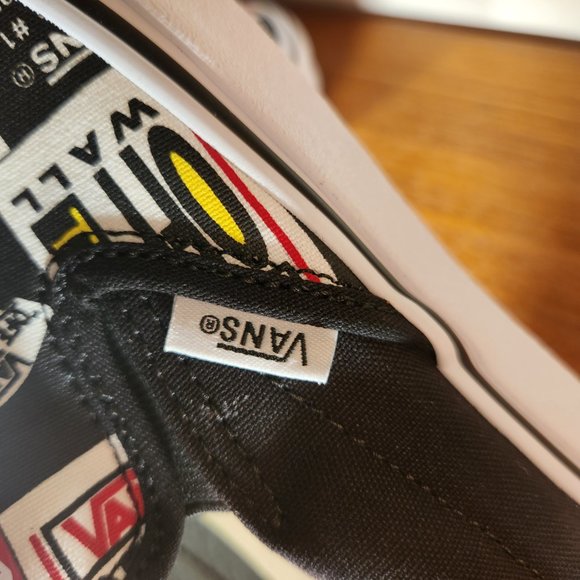 Vans | Shoes | Nwt Vans Classic Slipon Label Mix Black True White Men 6 ...